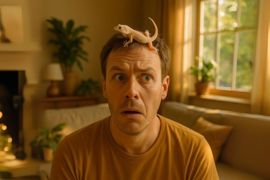 What is the Meaning of Lizard Falling on My Head?
